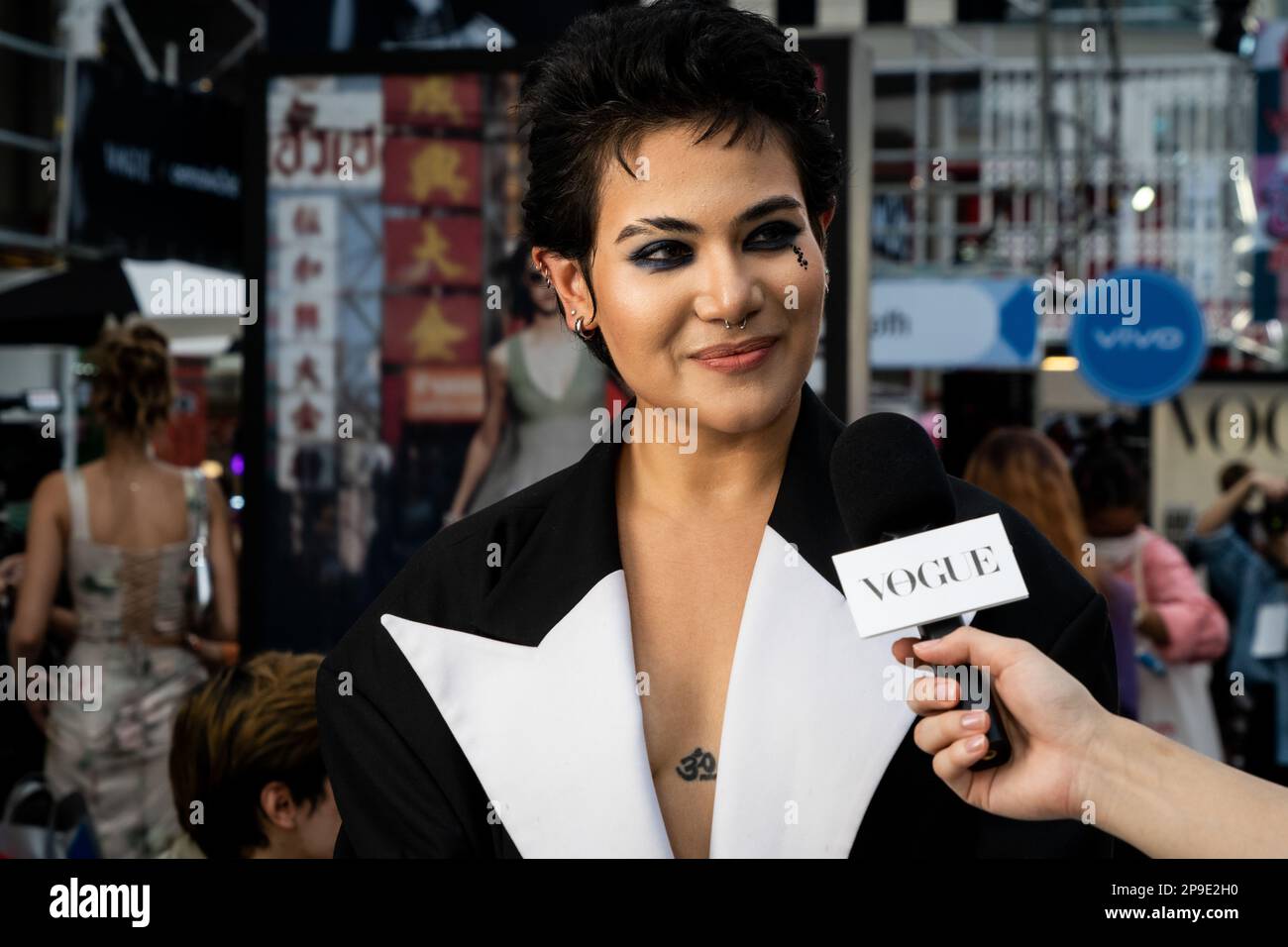 Bangkok, Thailand. 10th Mar, 2023. SILVY does a video interview with ...