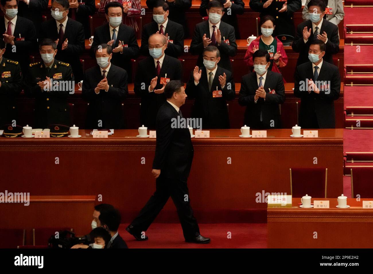 Chinese President Xi Jinping arrives for a session of China's National ...