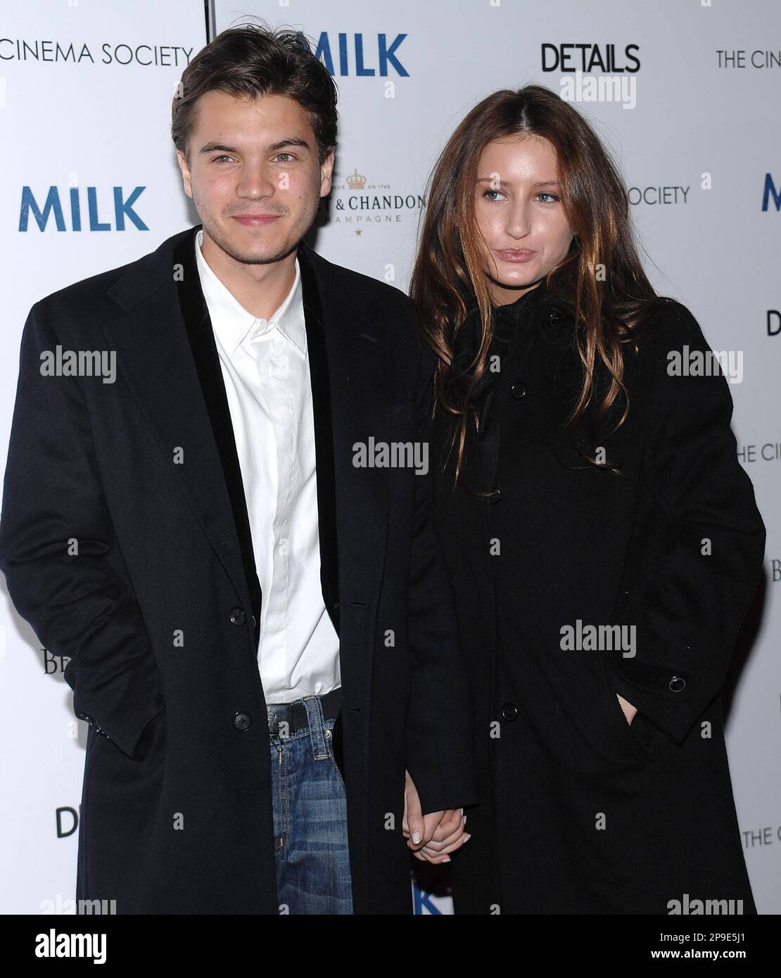 Actor Emile Hirsch and girlfriend Hope Tuck attends a special screening ...