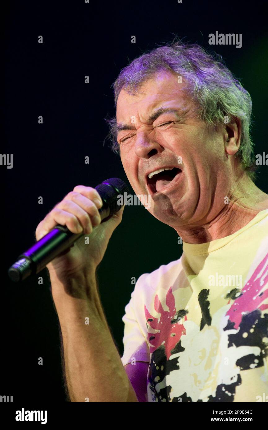 Ian Gillan, singer of the legendary British rock group 'Deep Purple ...
