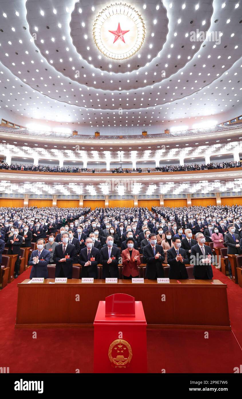 Beijing, China. 11th Mar, 2023. The fourth plenary meeting of the first ...