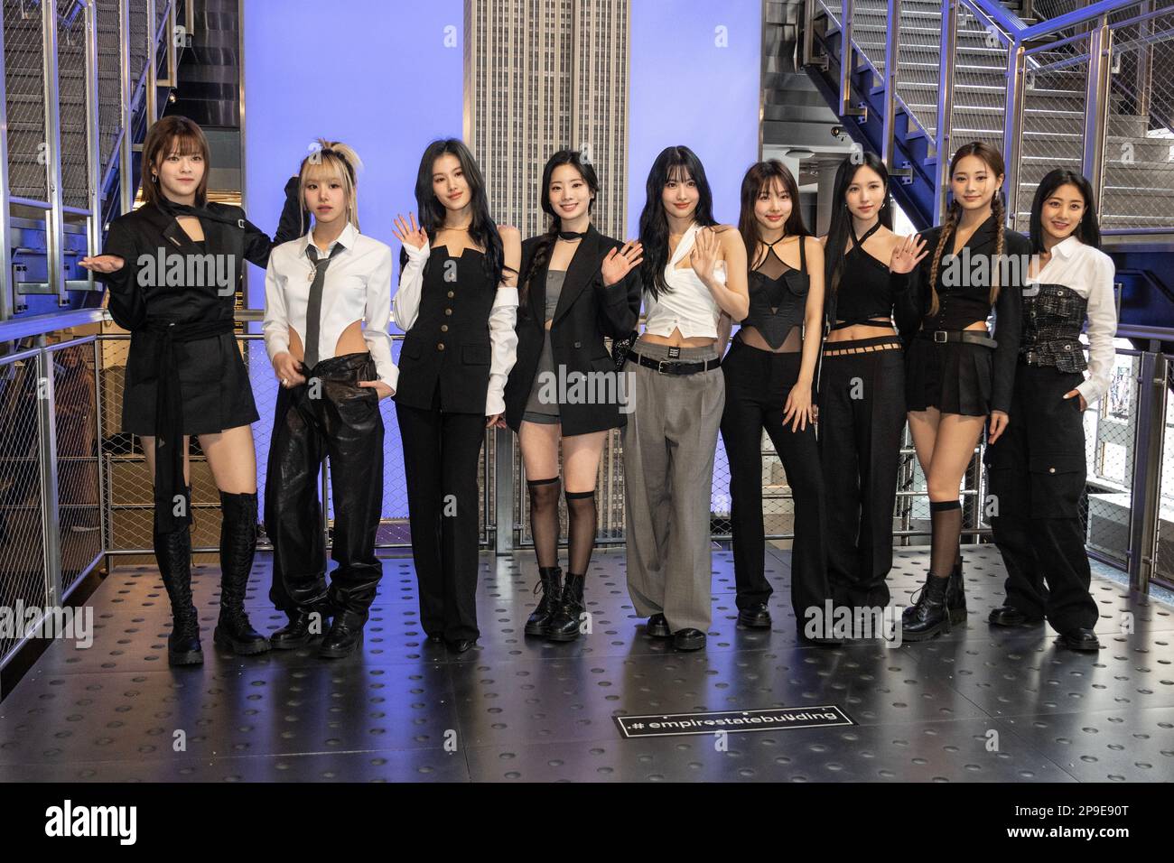 TWYCE members Jeongyeon, Chaeyoung, Sana, Dahyun, Momo, Nayeon, Mina, Tzuyu, Jihyo attend ...