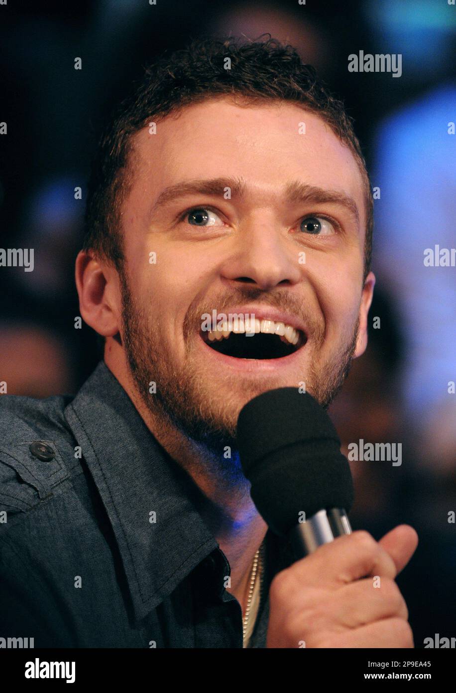 Singer Justin Timberlake makes an appearance on MTV's TRL "Total Finale ...
