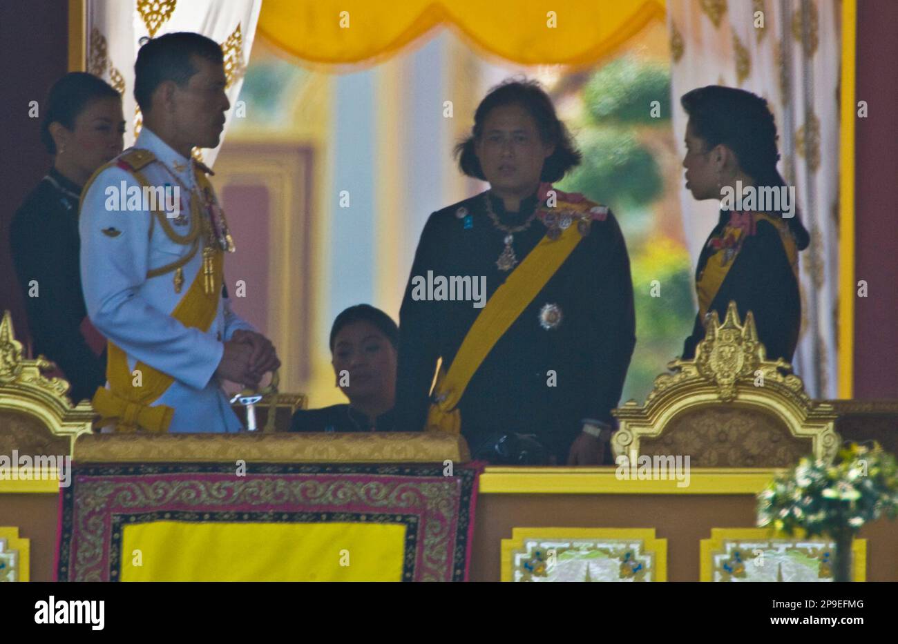 Thai Crown Prince Maha Vajiralongkorn, 2nd left, is joined by Her Royal ...