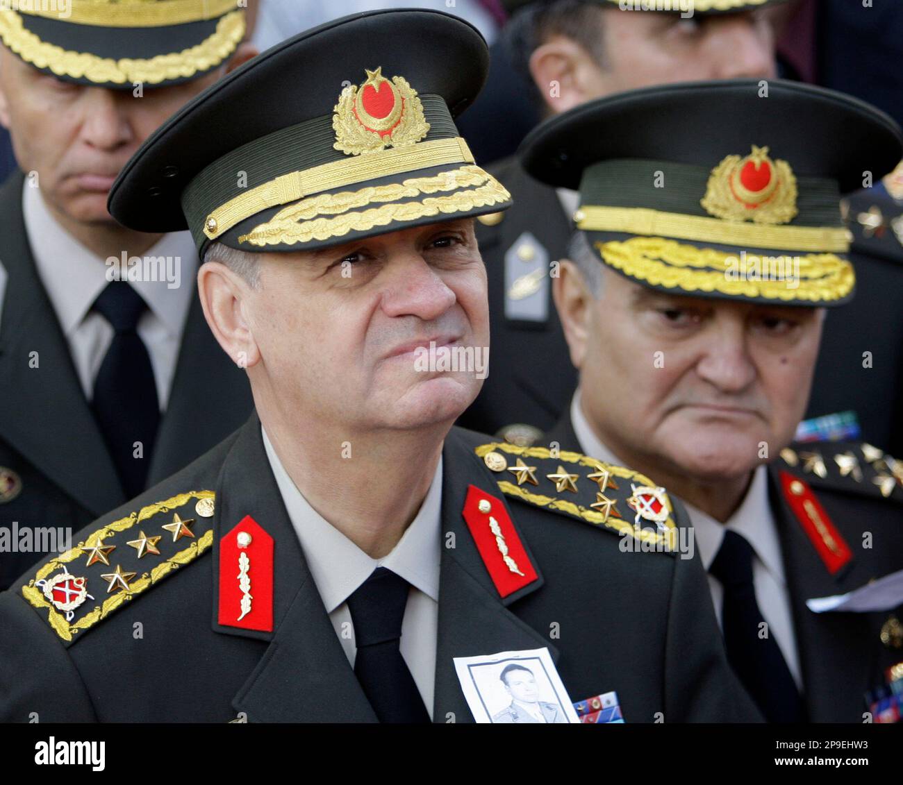 Turkey's chief of staff Gen. Ilker Basbug, accompanied by 1st Army ...