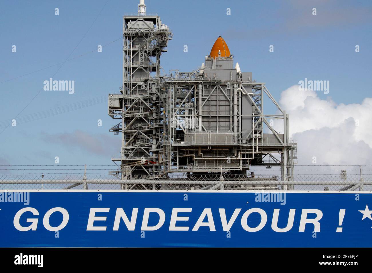 Space shuttle Endeavour stands ready on launch pad 39A at Kennedy Space ...