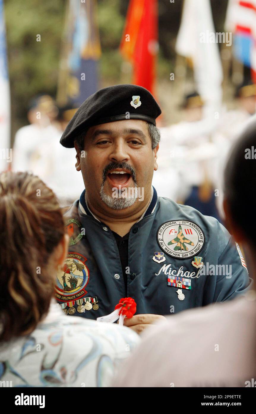 Veteran Michael Ramirez, a former security police officer for the U.S ...