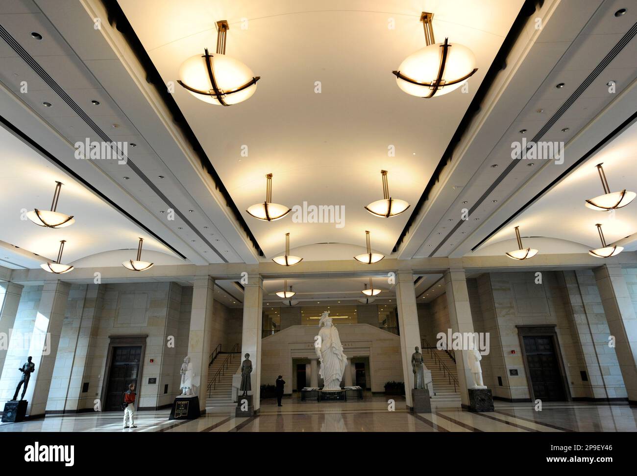A plaster model of the Statue of Freedom, which was used to cast the ...