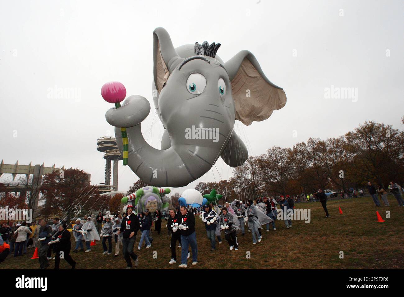 The Horton the Elephant float is flight tested at Balloonfest, in New ...