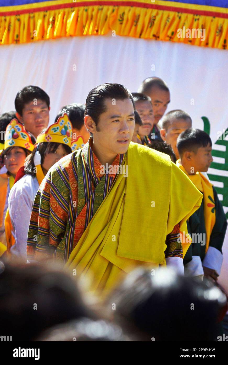 Bhutan's fifth King Jigme Khesar Namgyal Wangchuk looks on during ...