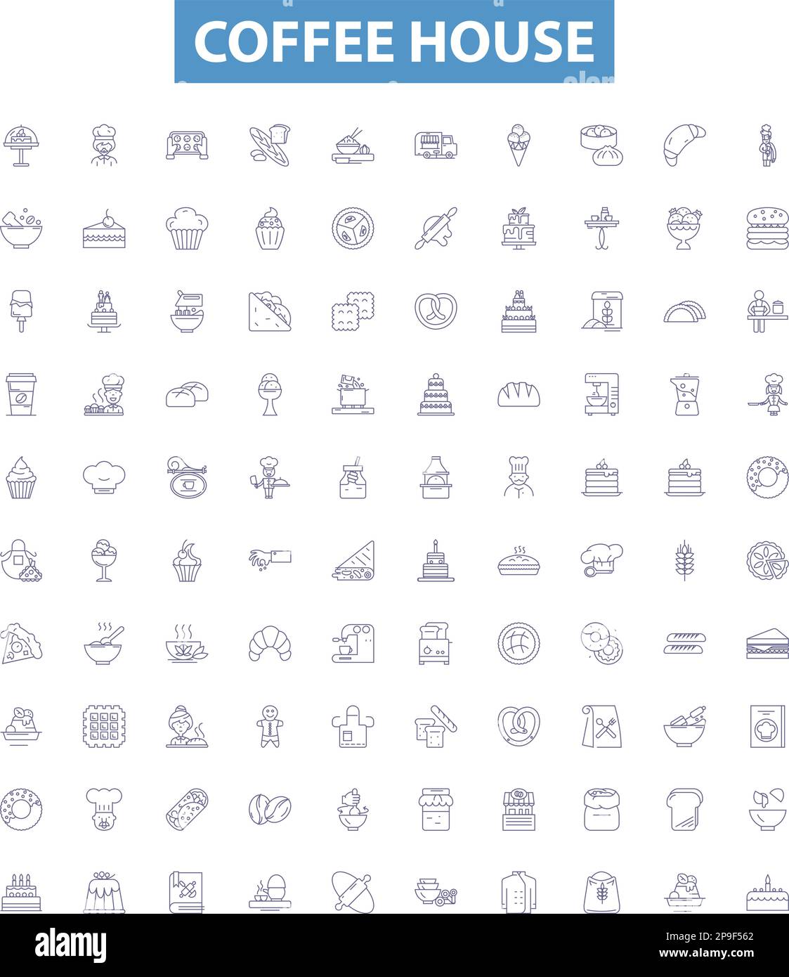 Coffee house line icons, signs set. Cafe, Coffee, Shop, Latte, Espresso ...