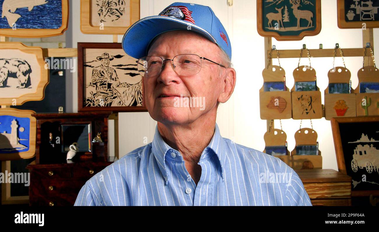 Cecil Little, a retired firefighter from Washington, has been putting ...