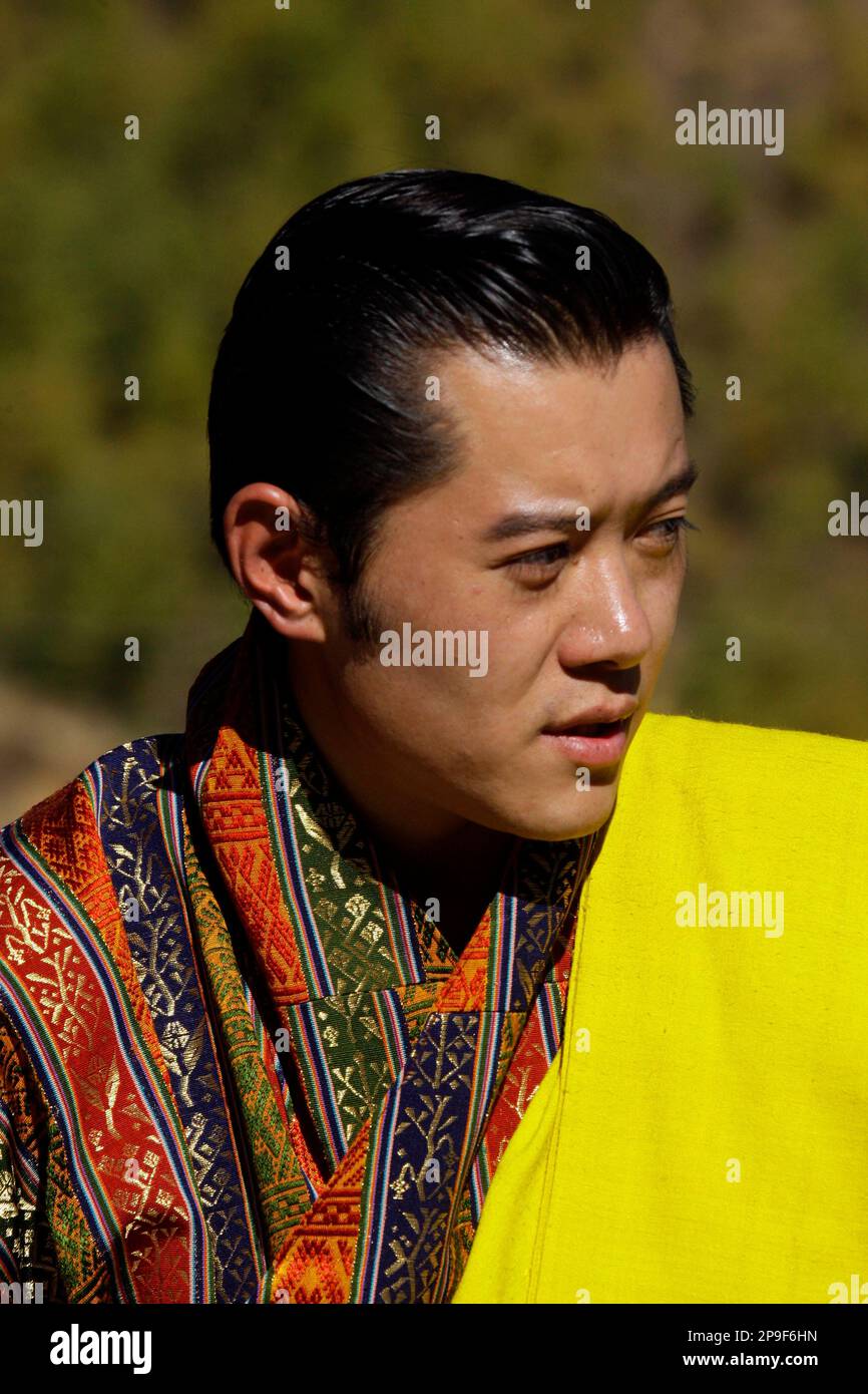 Bhutan's fifth King Jigme Khesar Namgyal Wangchuk looks on as he ...