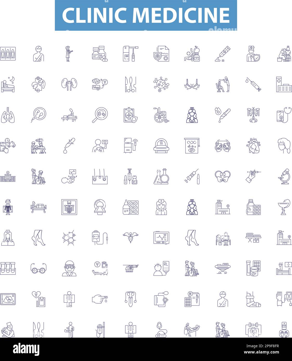 Clinic medicine line icons, signs set. Clinic, Medicine, Healthcare ...