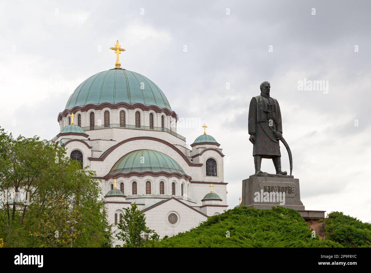 Belgrade, Serbia - May 24 2019: Karađorđe's statue in front of the ...