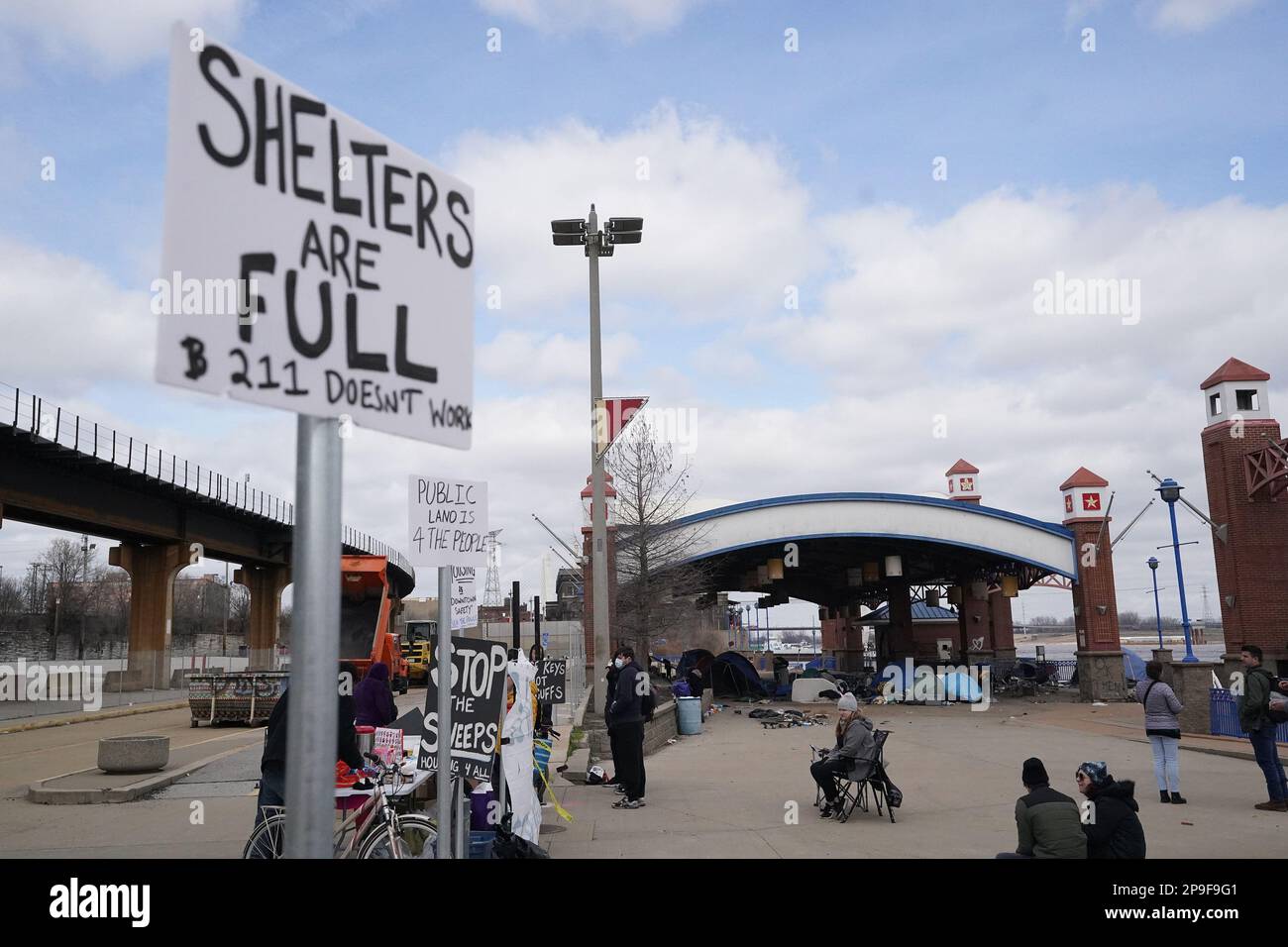 St. Louis, United States. 10th Mar, 2023. The homeless begin to leave ...