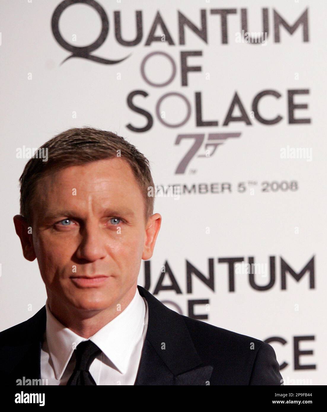 Actor Daniel Craig is photographed as he arrives for the screening of ...