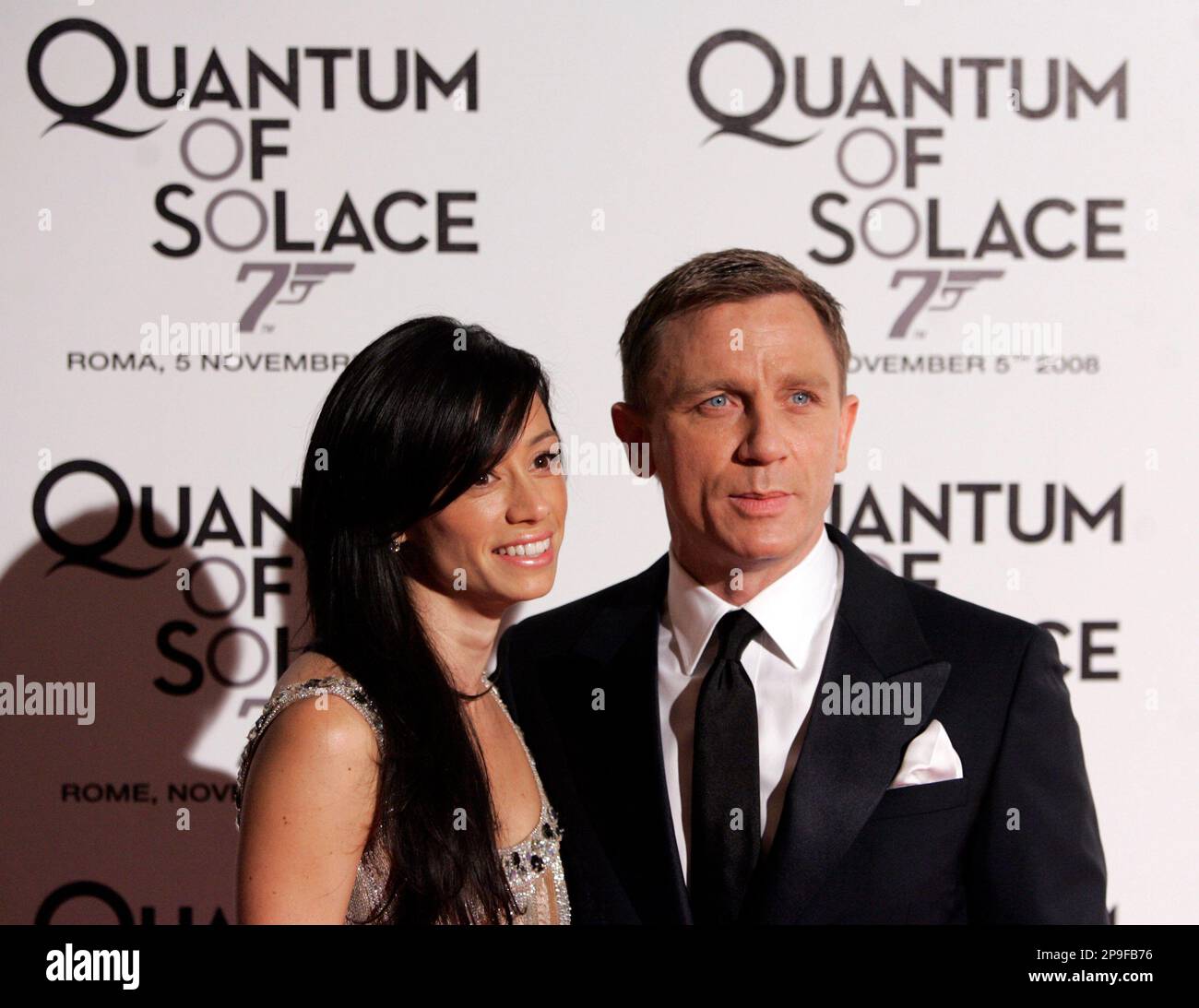 Actor Daniel Craig, right, and actress Satsuki Mitchell are ...