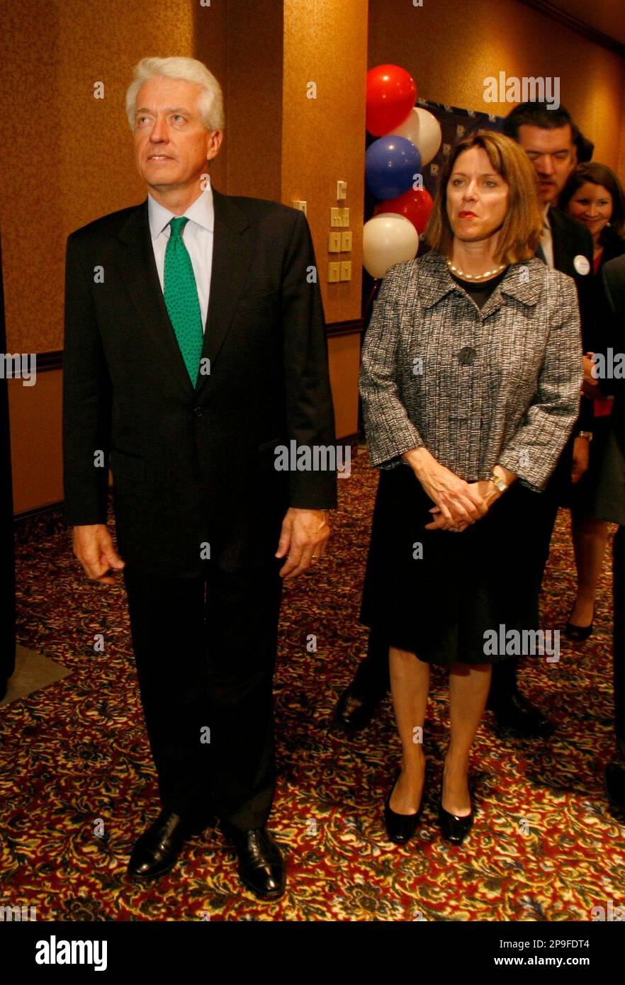 Former Democratic congressman Jim Slattery stands with his wife Linda ...