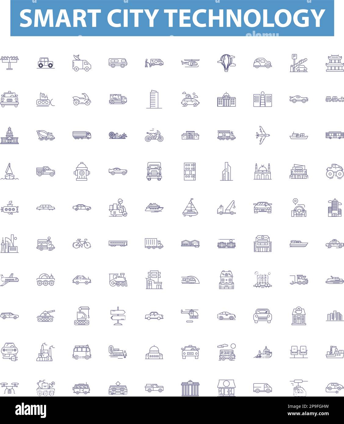 Smart city technology line icons, signs set. Smart, City, Technology ... Smart city technology line icons, signs set. Smart, City, Technology ...