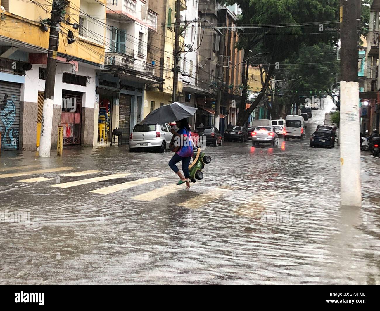 Sao Paulo, Sao Paulo, Brasil. 10th Mar, 2023. (INT) Heavy Rainfall with ...