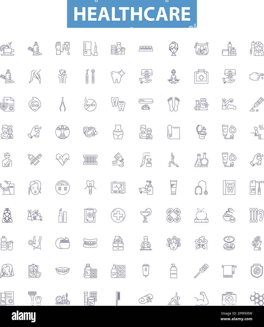 Healthcare line icons, signs set. Care, Healthcare, Medicine, Treatment ...