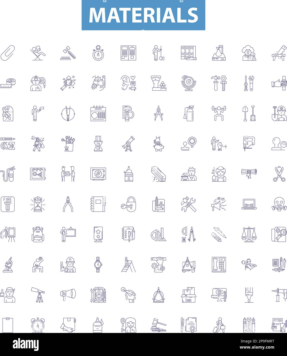 Materials line icons, signs set. Materials, Fabric, Leather, Felt ...