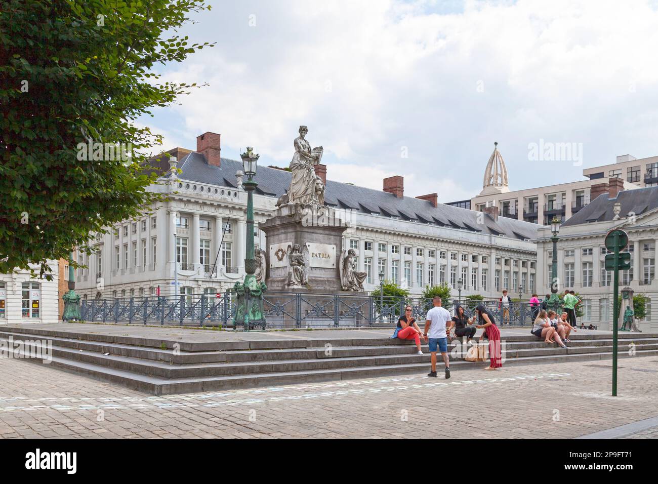 Brussels, Belgium - July 02 2019: Monument to the martyrs of the 1830 ...