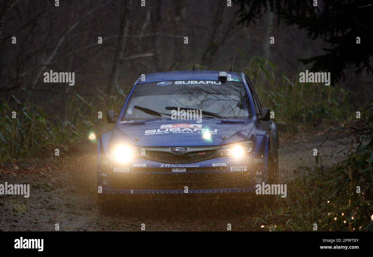 Australia's Chris Atkinson of Subaru races during the Rally Japan in ...