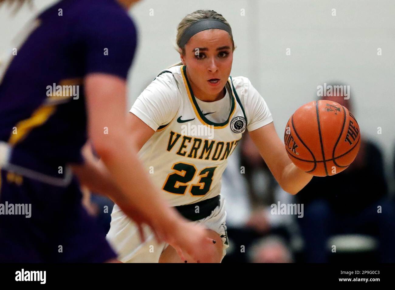 Vermont's Emma Utterback (23) plays against Albany during the second ...