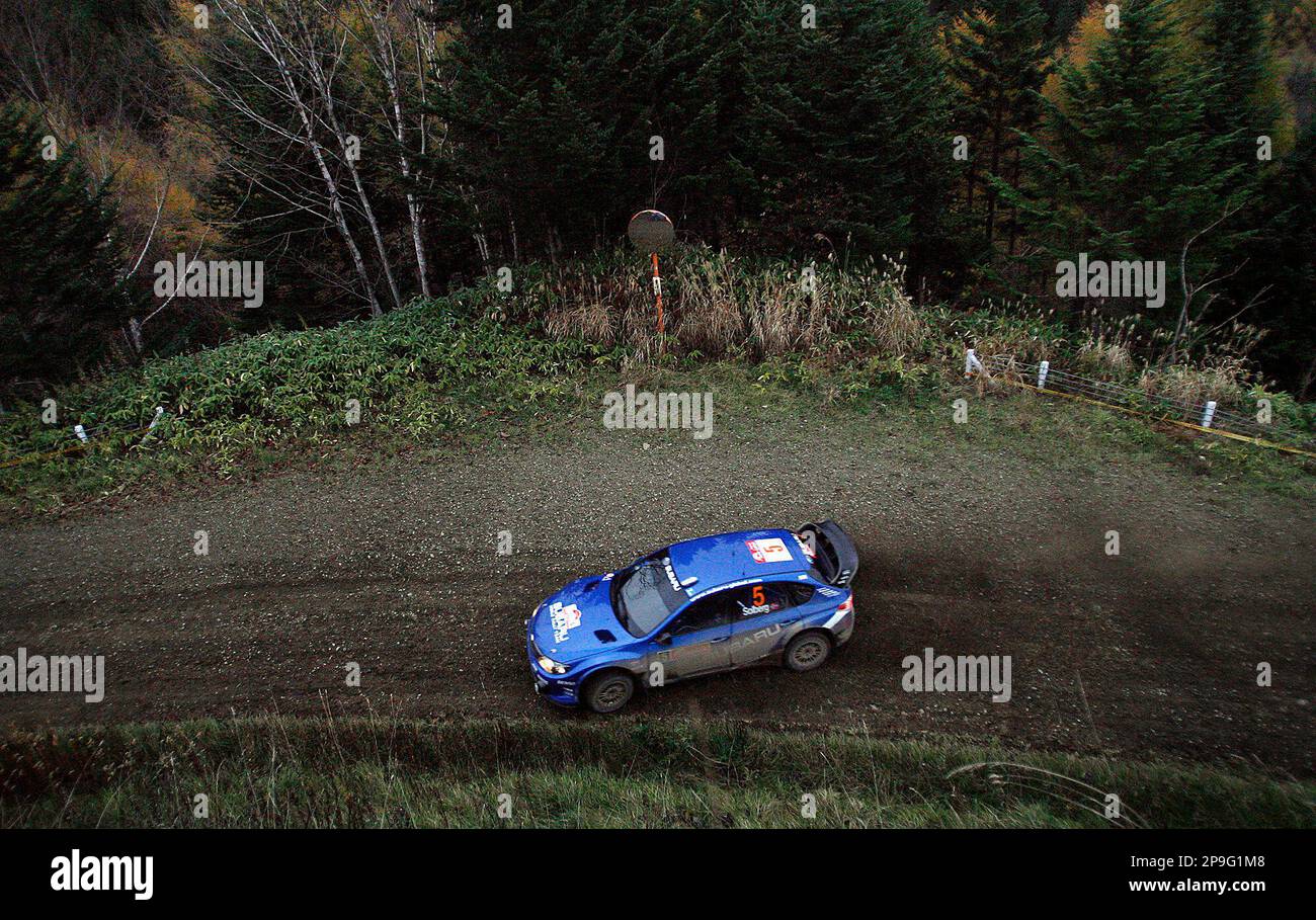Norway's Petter Solberg of Subaru races during the Rally Japan in the ...