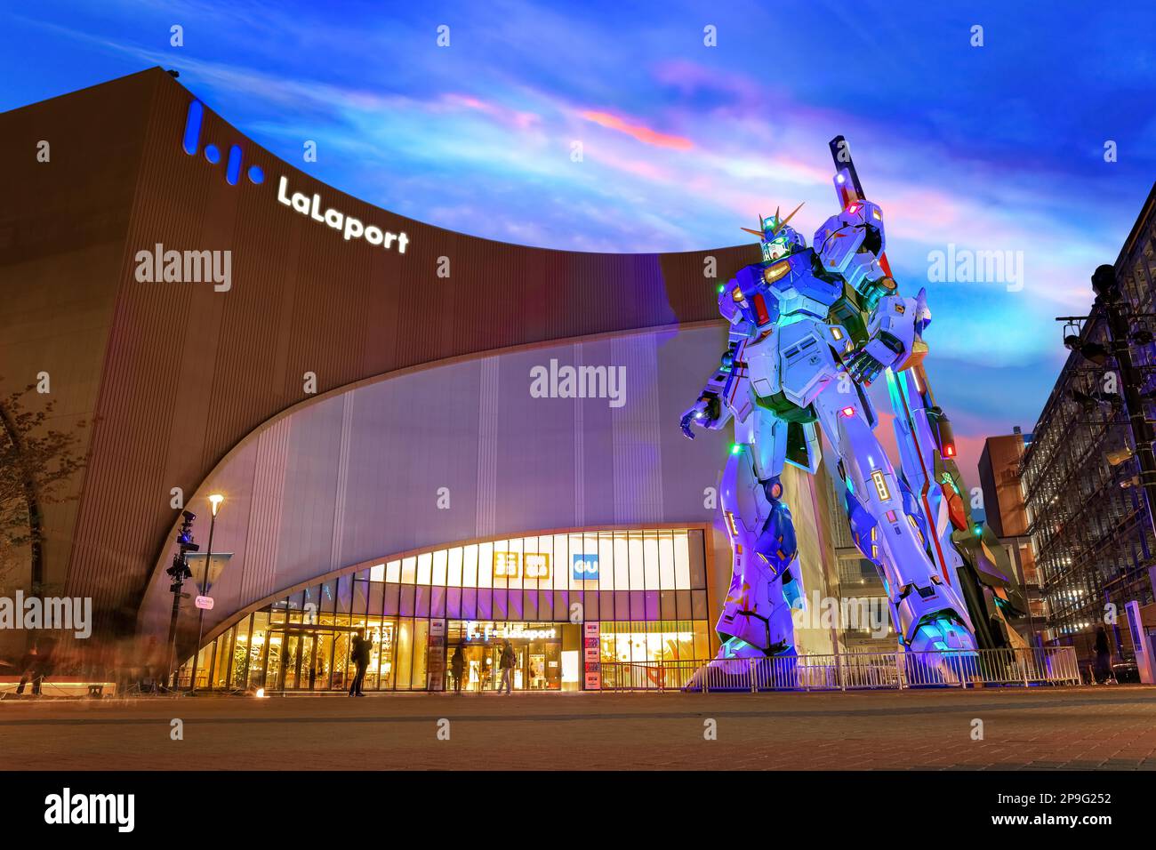 Fukuoka, Japan - Nov 20 2022: Full-size Mobile suit RX-93ffv (Nu) Gundam at the Gundam Park in ...