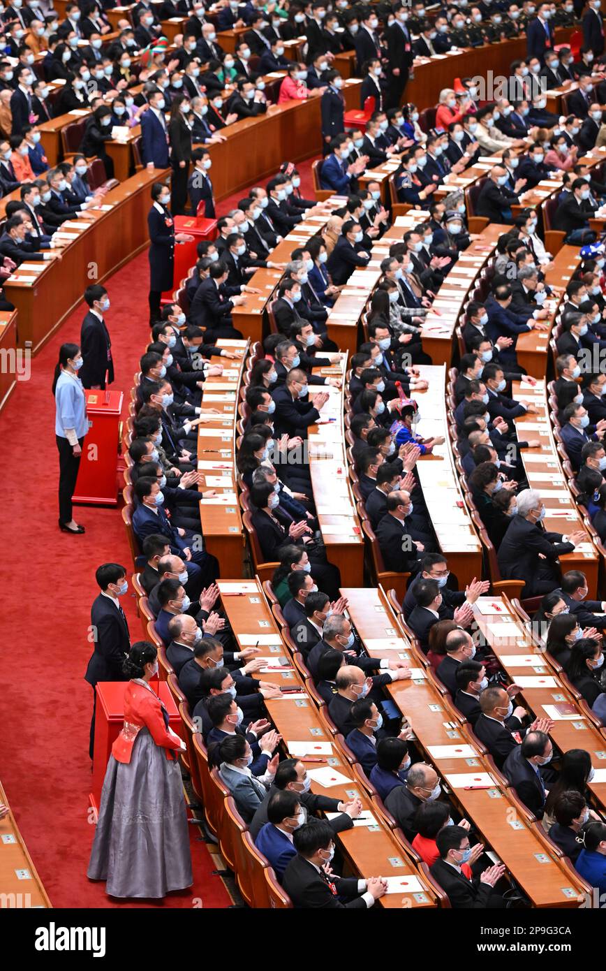 Beijing, China. 11th Mar, 2023. The fourth plenary meeting of the first ...