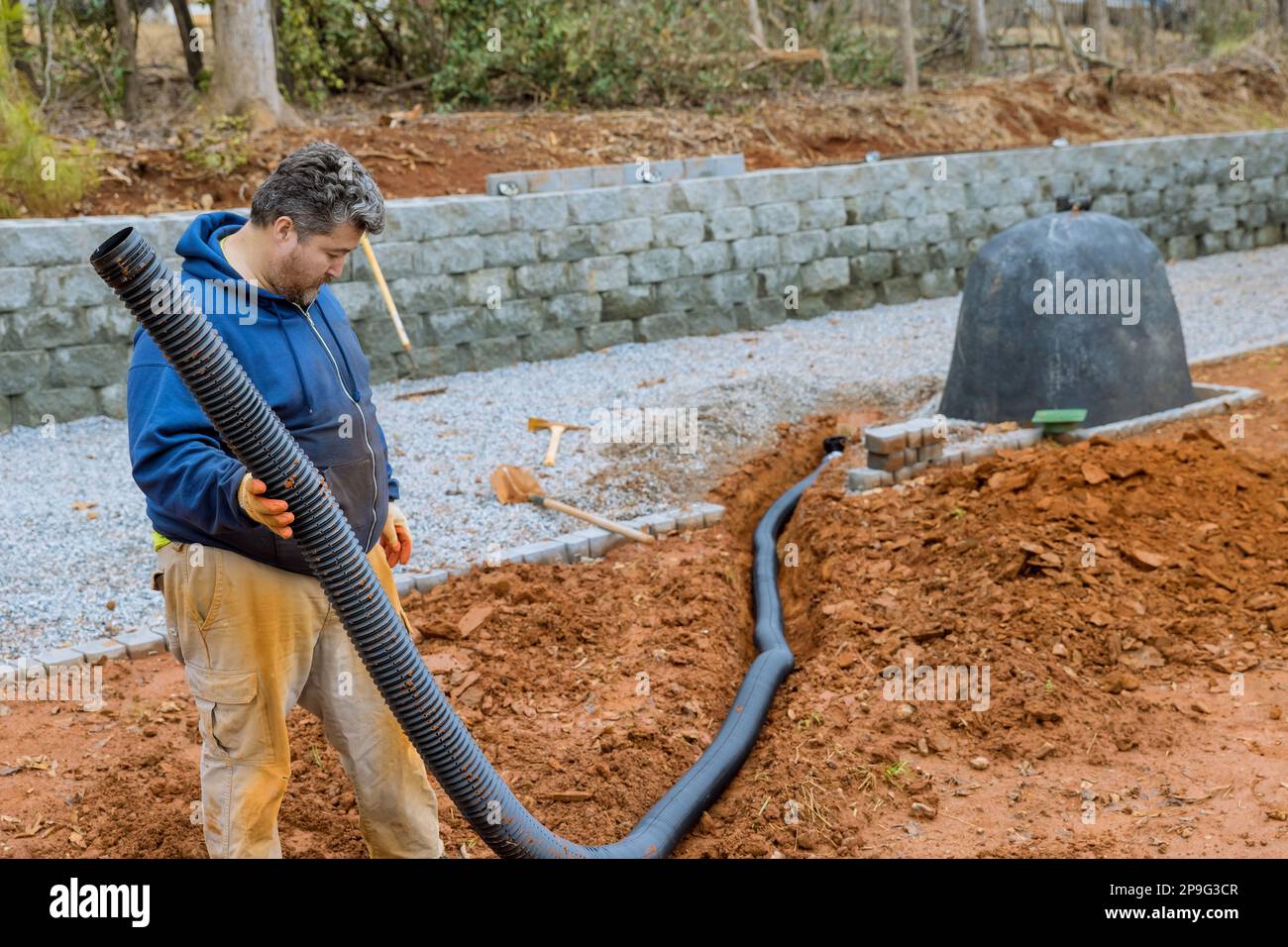 Assembling drainage pipe is necessary for collecting rainwater Stock ...