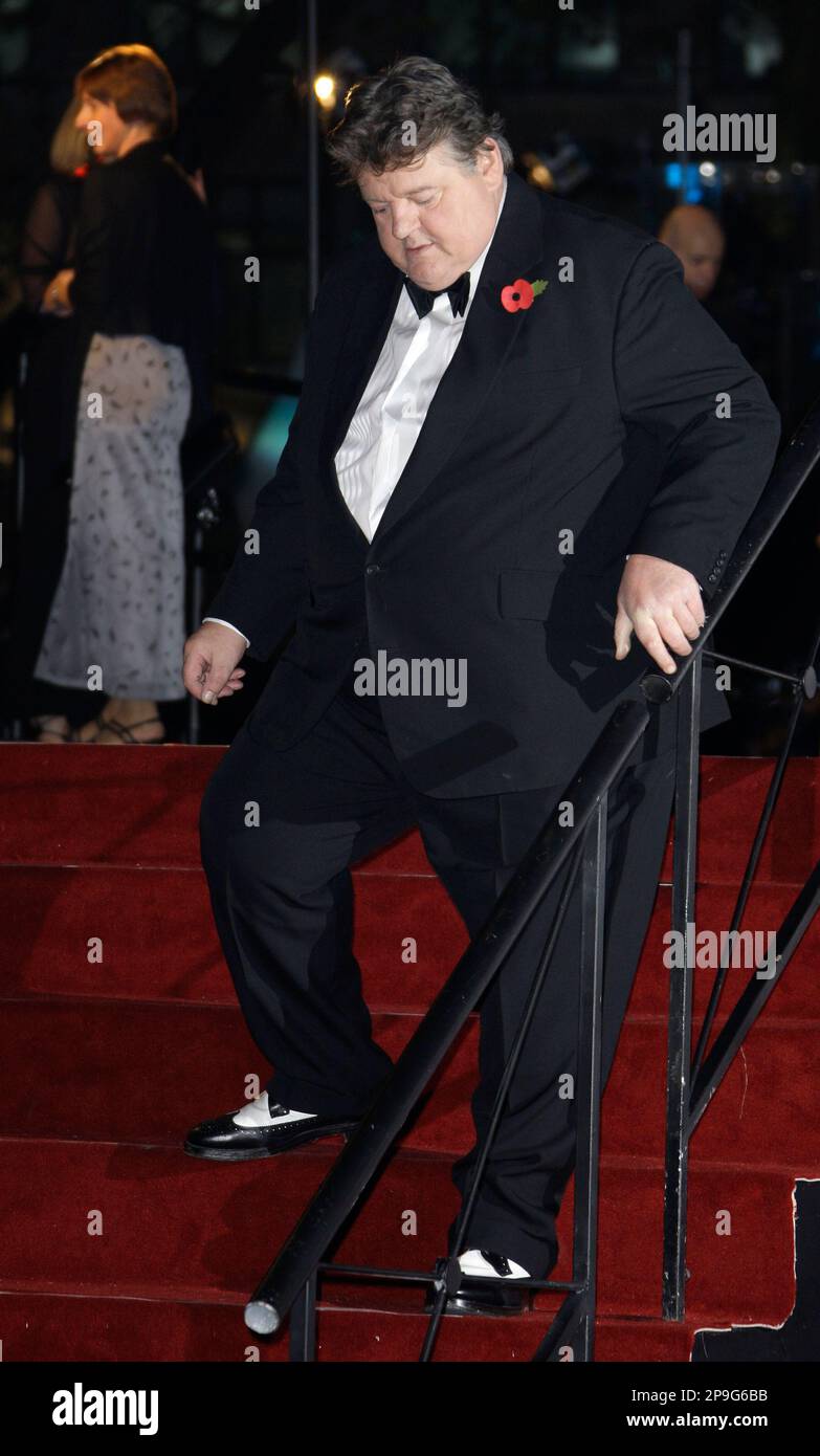 British actor Robbie Coltrane arrives on the red carpet for the Royal ...