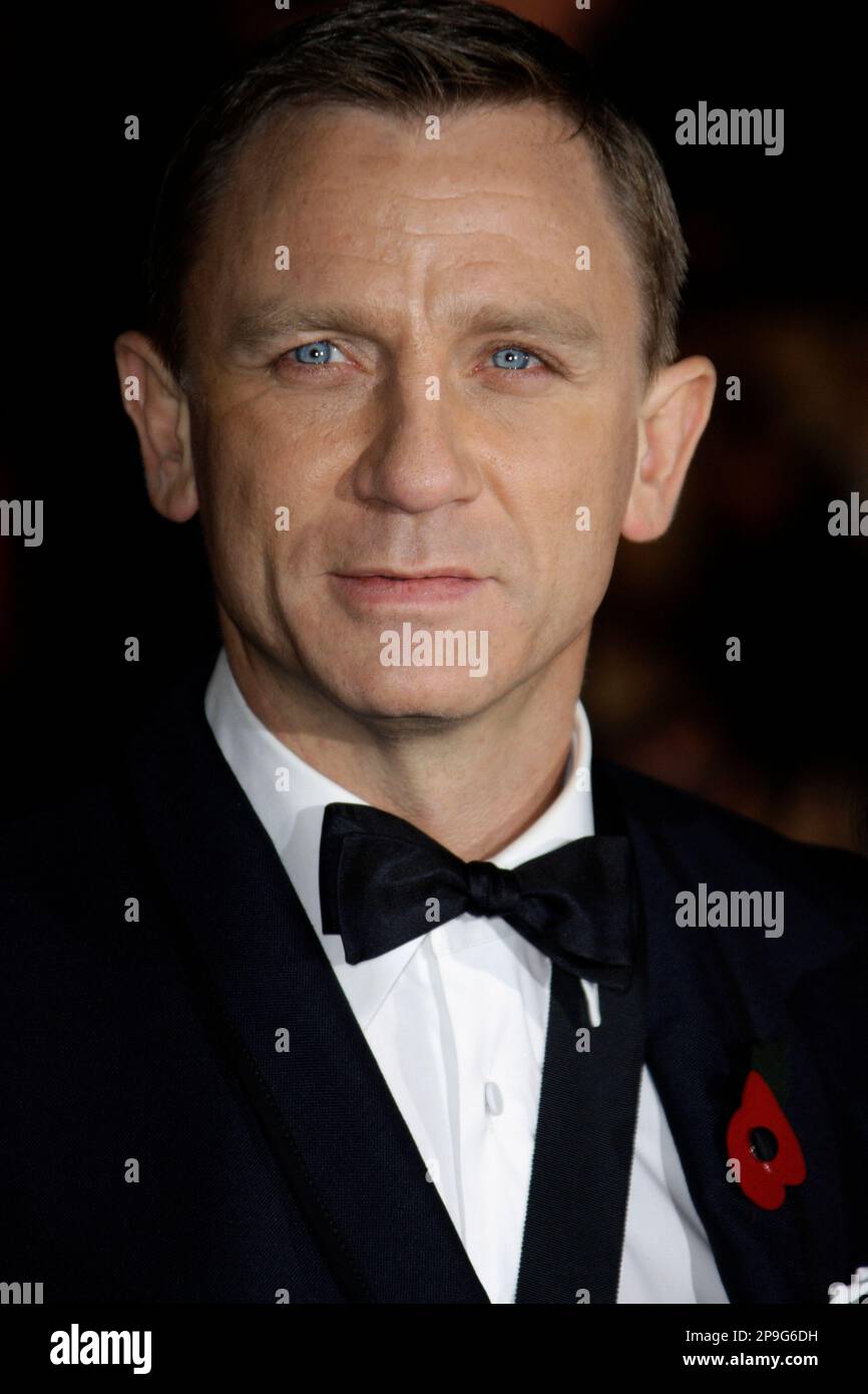 British actor Daniel Craig arrives on the red carpet for the Royal ...