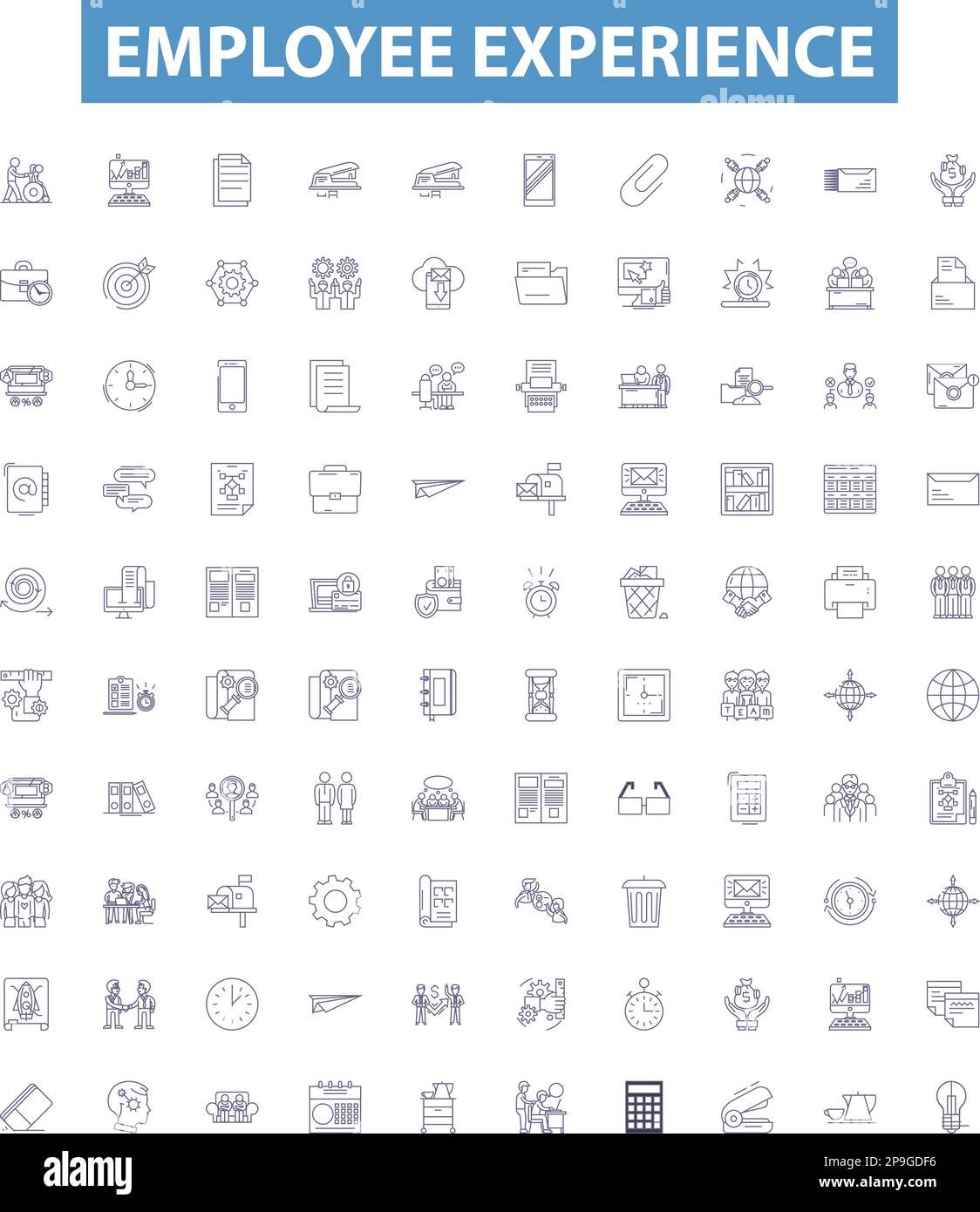 Employee experience line icons, signs set. Employee, Experience ... Employee experience line icons, signs set. Employee, Experience ...