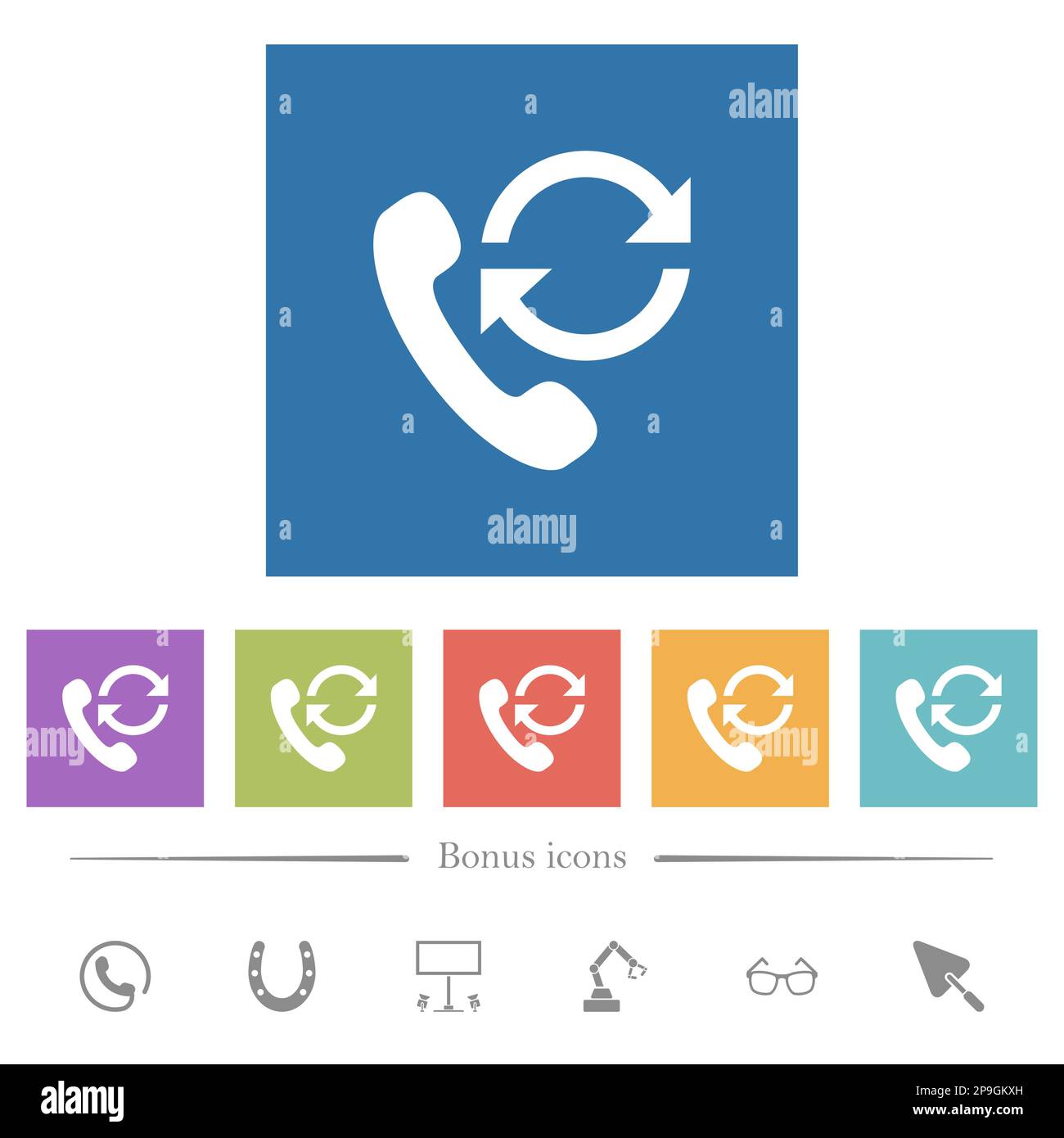 Recall flat white icons in square backgrounds. 6 bonus icons included ...