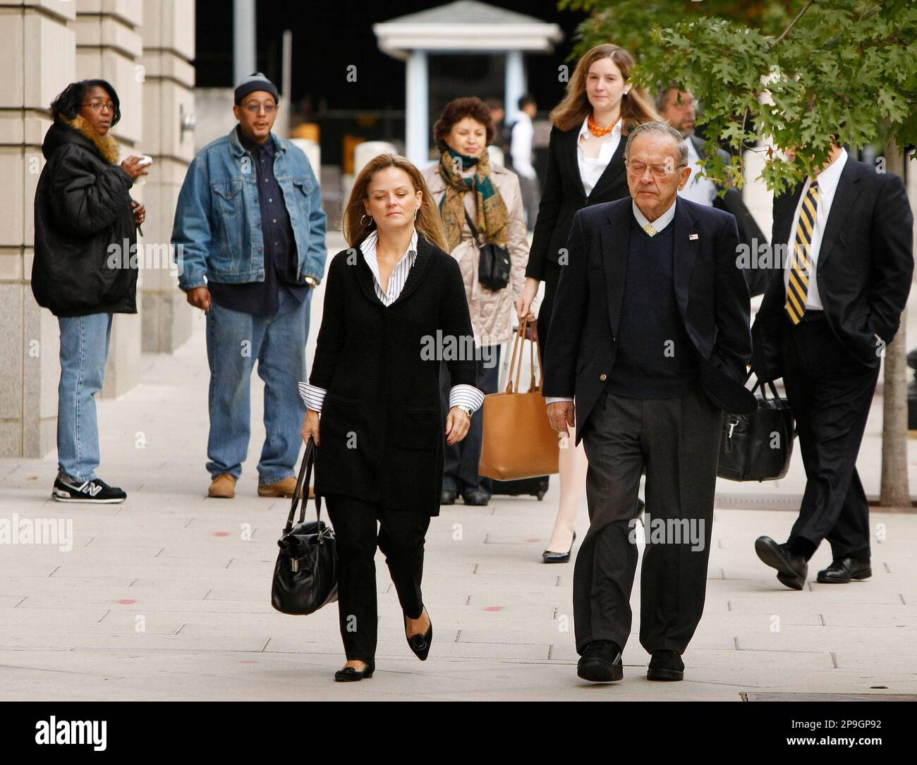 Sen. Ted Stevens, R-Alaska, and his daughter Beth Stevens, arrives for ...
