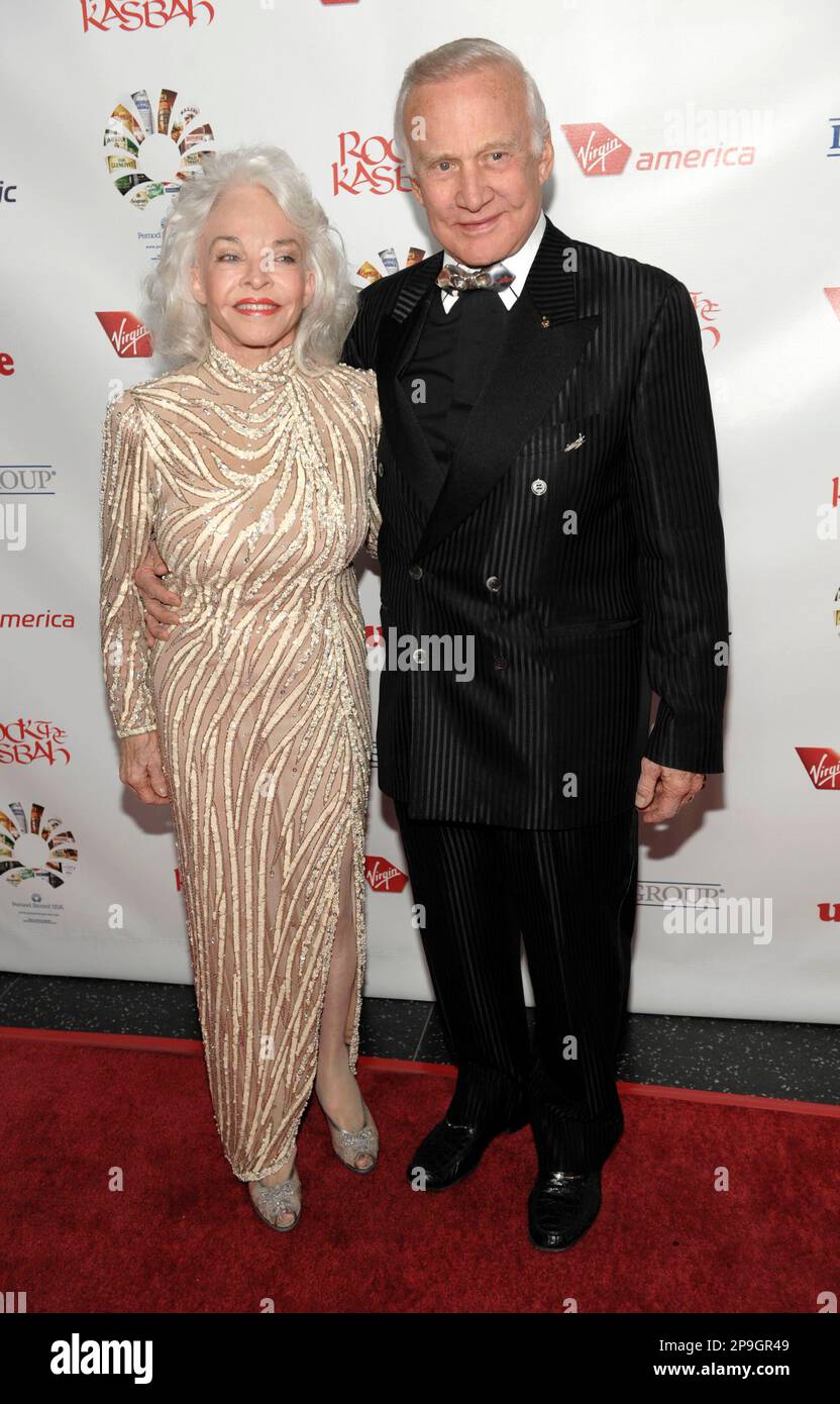 Buzz Aldrin and wife Lois arrives at the Virgin Unite Rock the Kasbah ...