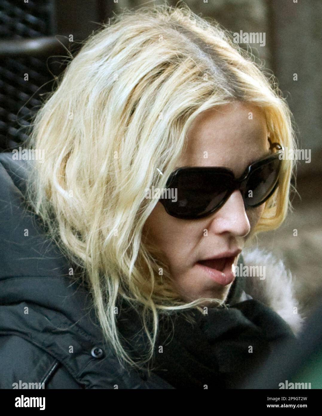 Pop star Madonna leaves her hotel for her second show at the Bell ...