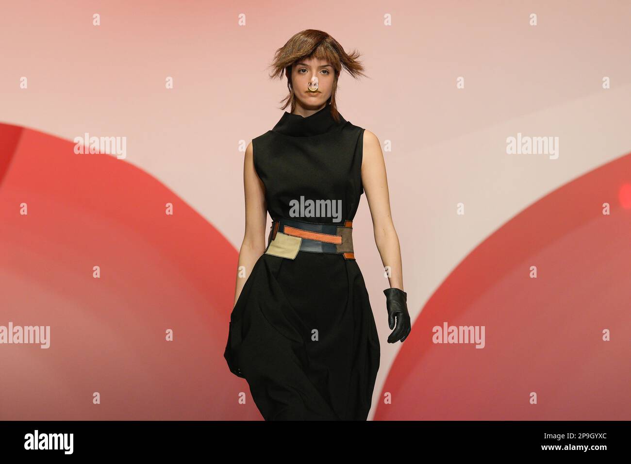 Lisbon, Portugal. 10th Mar, 2023. A model walks the runway during ...