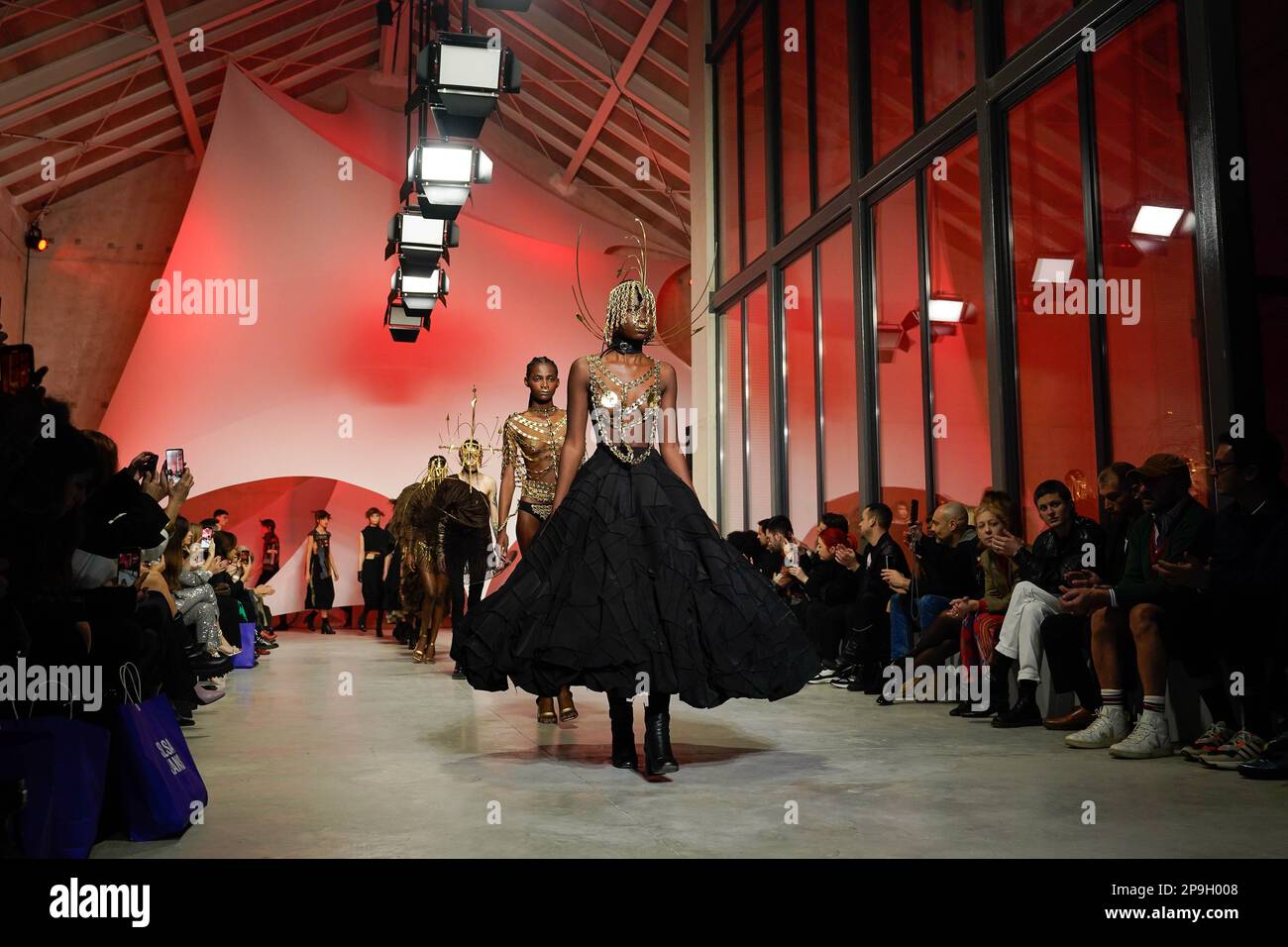 Lisbon, Portugal. 10th Mar, 2023. Models walk the runway during ...