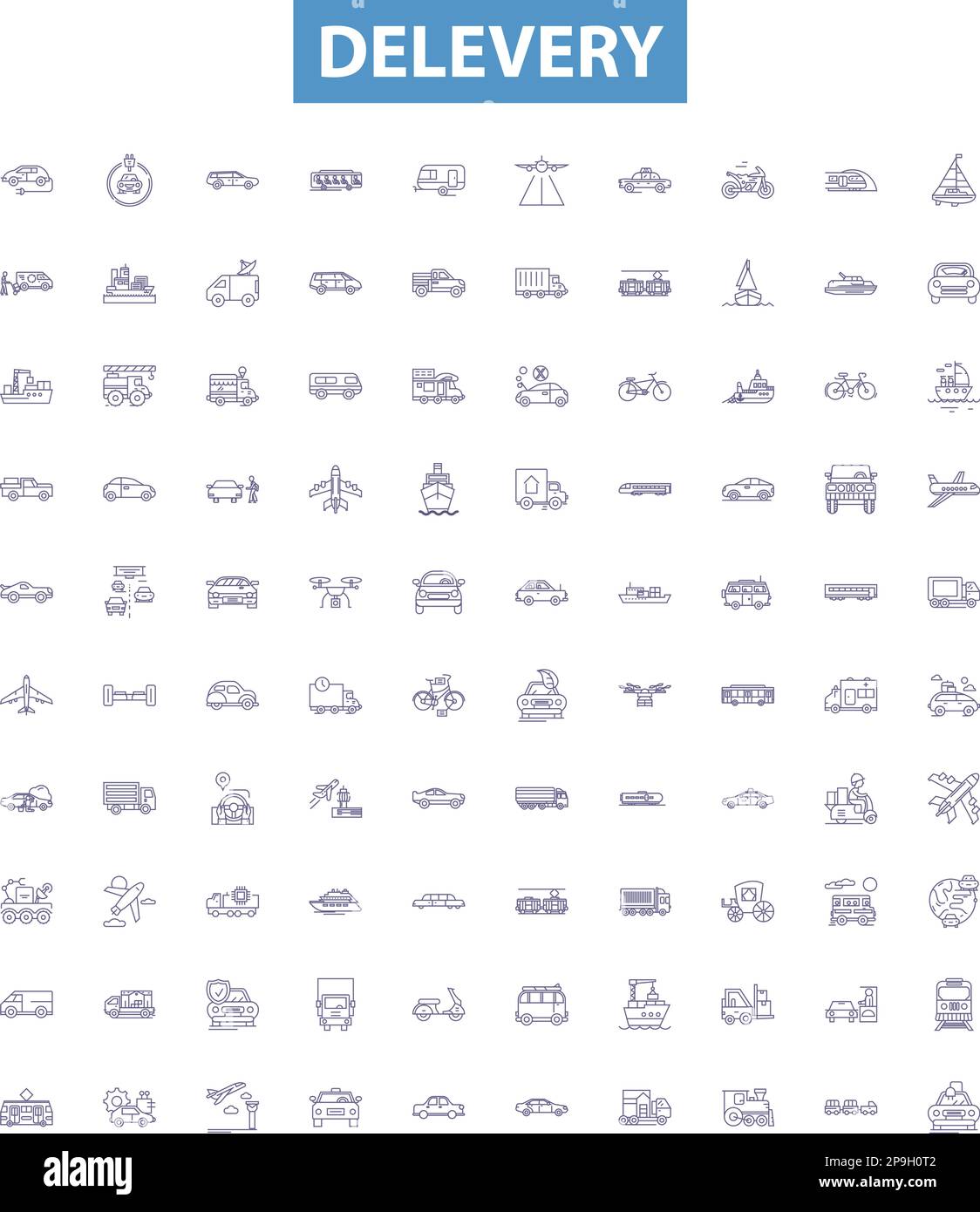 Delevery line icons, signs set. Dispatch, Delivery, Postage, Freight ...