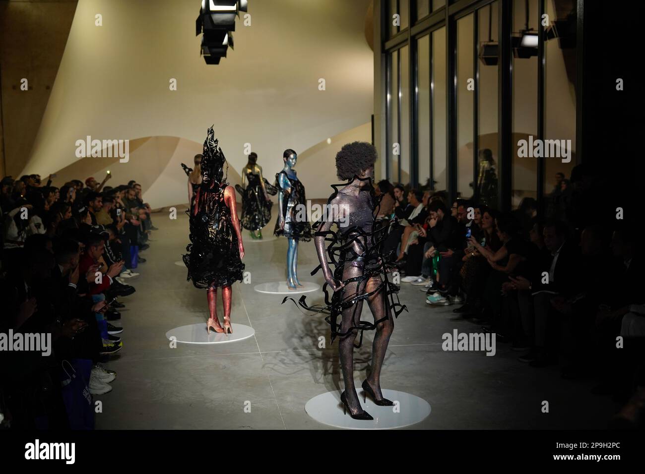 Lisbon, Portugal. 10th Mar, 2023. Models walk the runway during Olga Noronha fashion show at ...