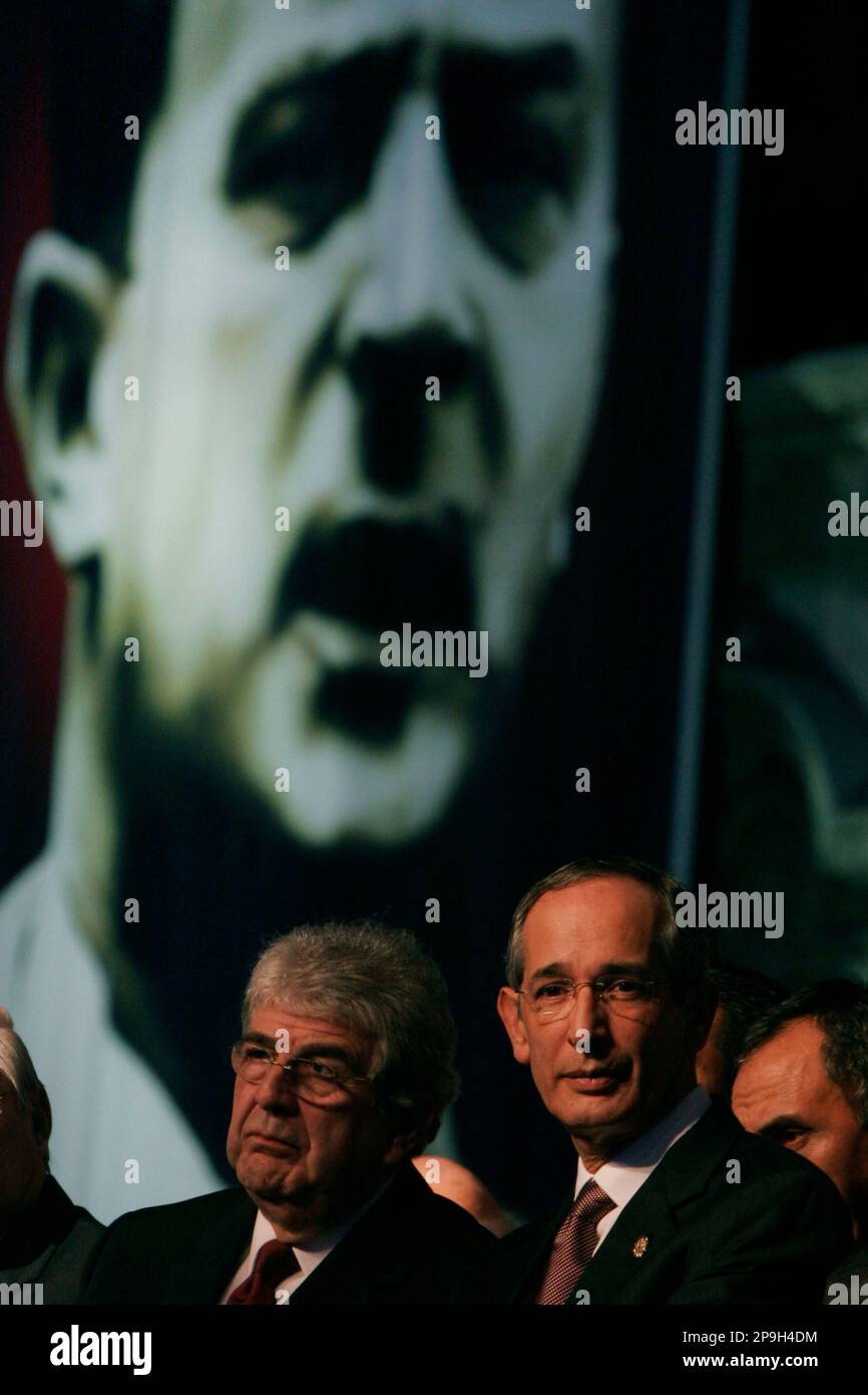 Guatemala's President Alvaro Colom, right, and his Vice President ...