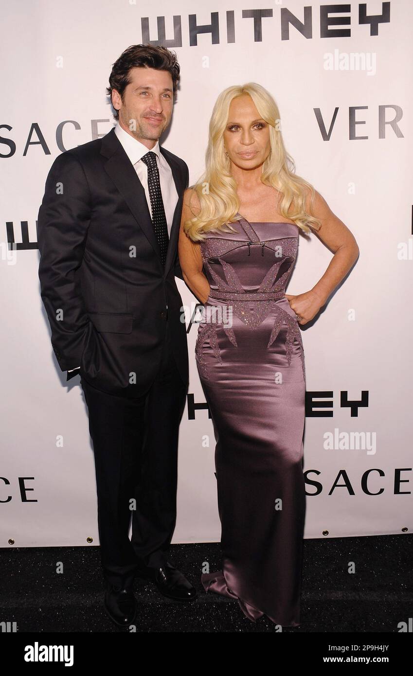 Actor Patrick Dempsey and fashion designer Donatella Versace attend the ...