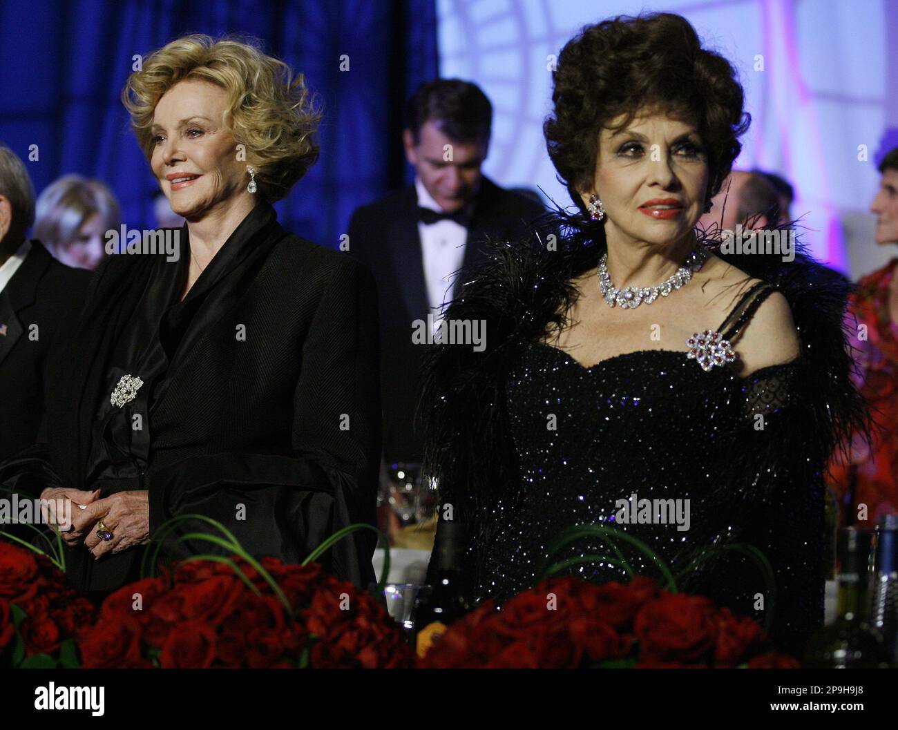 Italian Actress Gina Lollobrigida, right and Barbara Sinatra at the ...