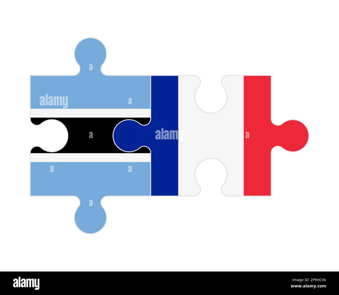 Connected puzzle of flags of Botswana and France , vector Stock Vector ...