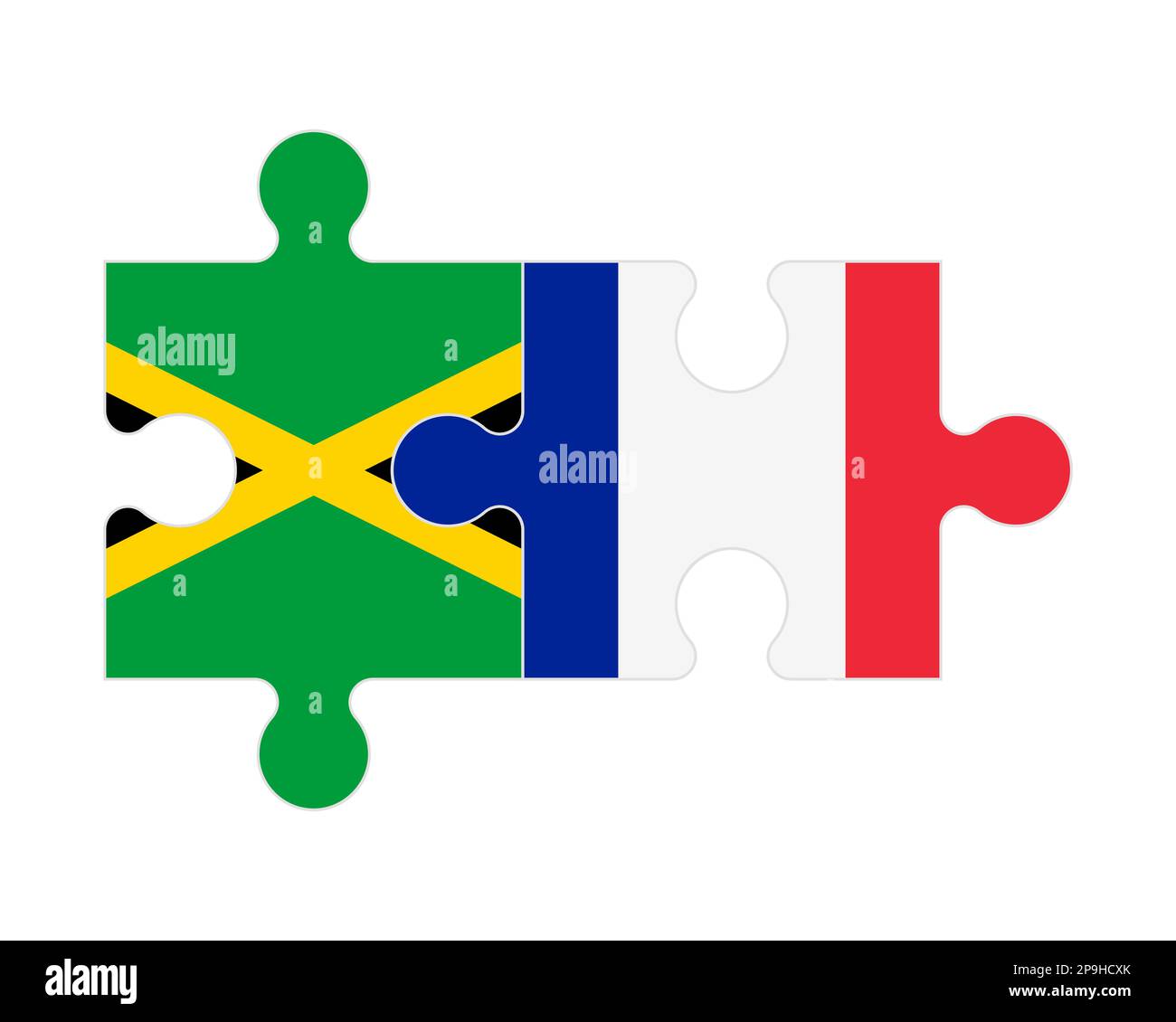 Connected puzzle of flags of Jamaica and France , vector Stock Vector ...
